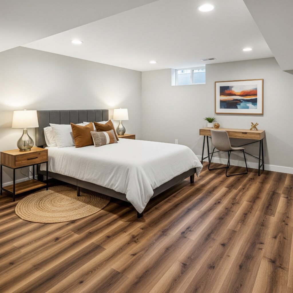 Convert El Monte Basements With Waterproof Vinyl Flooring